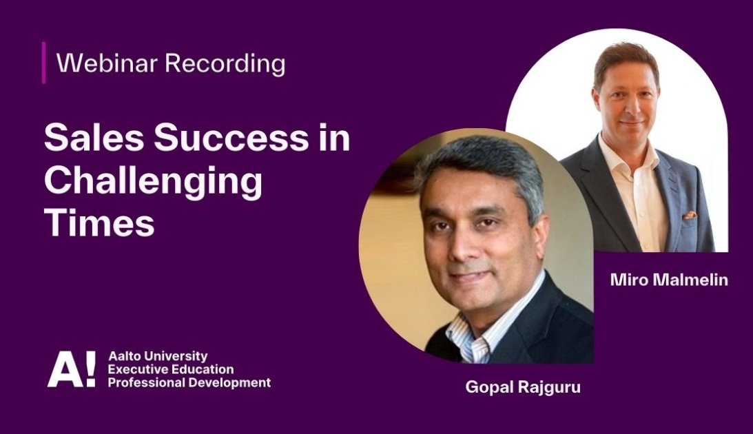 Sales Success in Challenging Times - Executive Education and ...